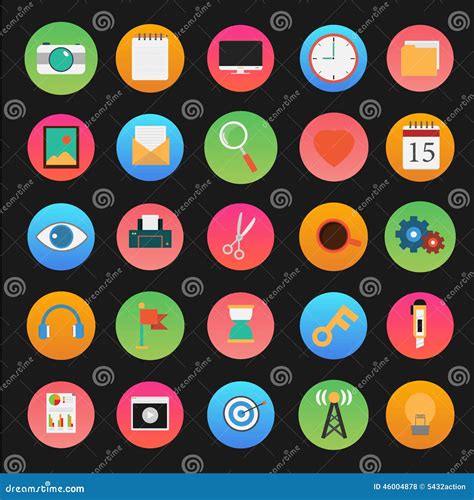 Vector Of Computer And Application Icon Set Stock Vector Illustration