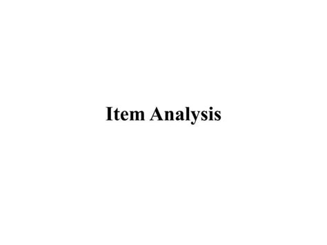 Item Analysis Pptx