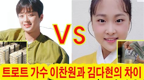 Mbn 뉴스파이터 이찬원과 김다현의 차이가 크다 트로트 전성기 두 가수의 차이점을 보라 이찬원이 가수왕 김다현을 완벽하게 압도했다 두 가수의 충격적인 수입은 얼마일까