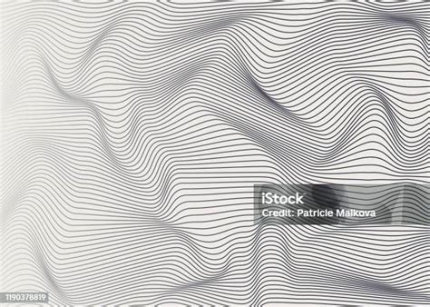 검은 파도 왜곡 흑백 줄무늬 배경 이동 활동 기하학적 모양 라인 아트와 환각 벡터 배경 0명에 대한 스톡 벡터 아트 및 기타