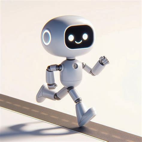 Premium Photo 3d Cartoon Robot Running Fast Ai Assistant Concept