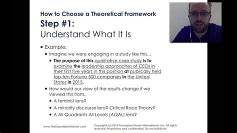 How To Choose A Theoretical Framework For My Dissertation Youtube