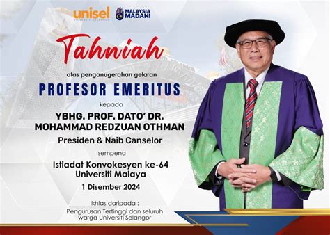 Prof Dato Dr Mohammad Redzuan Othman Terima Penganugerahan Gelaran