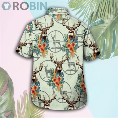 Deer Hunting Tropical Hawaii Shirt And Shorts Robinplacefabrics