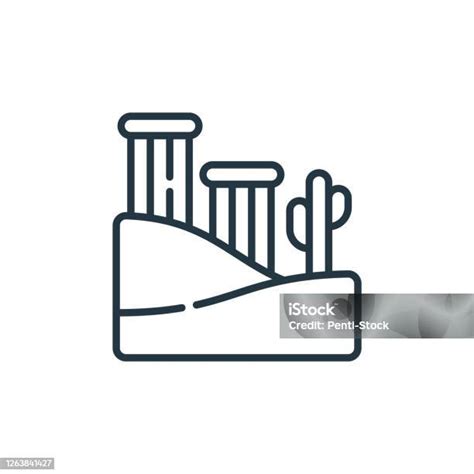 흰색 배경에 격리 된 벡터 아이콘을 파괴합니다 개요 웹 사이트 디자인 및 모바일 응용 프로그램 개발을위한 얇은 라인 유적 아이콘