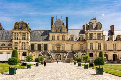 Fontainebleau Palace Chateau De Fontainebleau Outside Paris France Editorial Photo Image Of