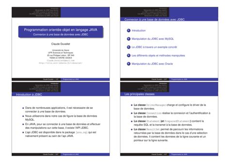 Programmation Orientée Objet En Langage Java