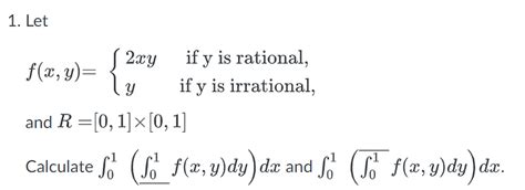 Solved Calculate The Supremum And Infimum Integrals Over The