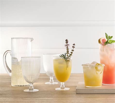 Rigato Acrylic Drinking Glasses Set Of 4 Pottery Barn