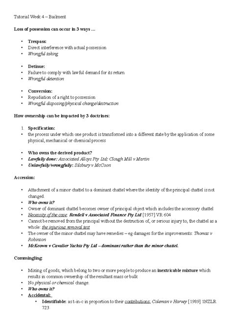 Tutorials Tutorial Notes In Depth LLB204 QUT Studocu