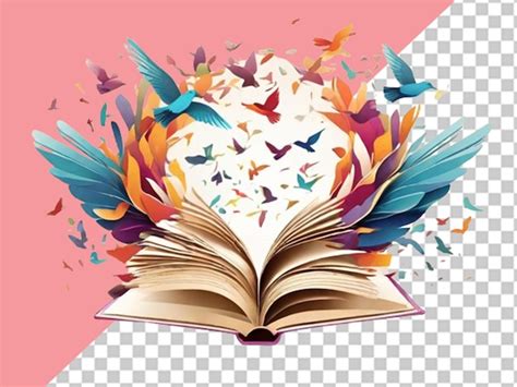 A Simple Cute Illustration Of Books Premium Ai Generated Psd