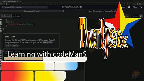 Build A Ferris Wheel Step 26 Learn Css And Html Freecodecamp Youtube