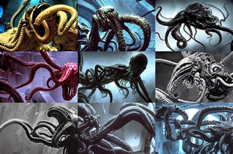 Xenomorph Octopus Film Still From Aliens By James Stable Diffusion