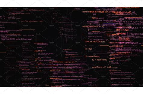 Abstract Program Code Written And Graphics ~ Creative Market