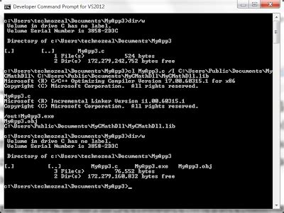 Create C Program With Dynamic Link Library DLL Using Command Line Implicit Link In Windows