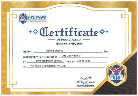 Aditya Maurya On Linkedin Webinar Ai Certificateofparticipation