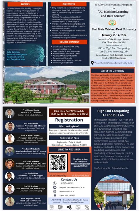 Proposed Fdp On Ai Ml And Data Science We At School Of Computer