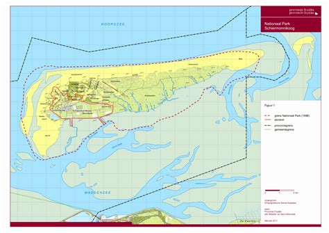 Kaart Van Het Nationaal Park Np Schiermonnikoog
