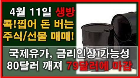 4월 11일 레이크머티리얼디스플레이텍에코플라스틱한국종합기술edgc나노캠텍넥스턴바이오애경케미칼넥스턴바이오 대박 다주식 생방송중주식증권테마주국내선물