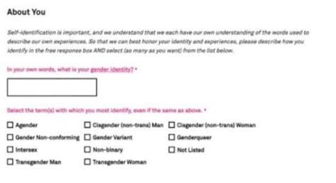 Inclusion Of More Genders In Application Forms