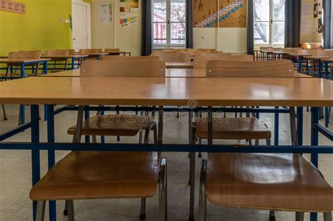 Historic Babe Classroom With Wooden Furniture And Chalkboard Editorial Stock Photo Image Of