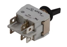 SWITCH TOGGLE DPDT ON ON INSULATED LEVER Fabian Enterprises Ltd