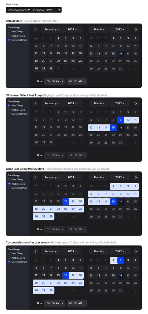 Custom Datepicker With Different Date Range By Vineesh Vijayan On Dribbble