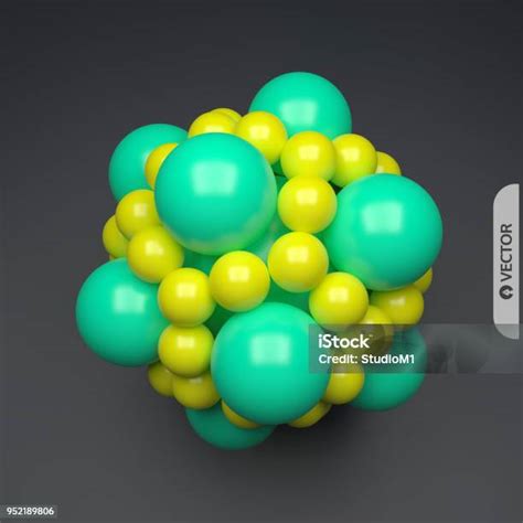 Molekul 3d Struktur Molekul Ilustrasi Vektor Untuk Sains Ilustrasi Stok