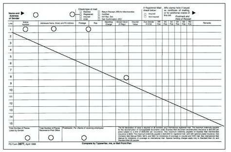 Ps Form 3877 Fillable Printable Forms Free Online