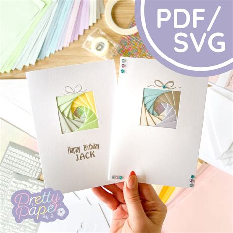 Square Mini Iris Folding Pattern Pdf And Svg Beginner Printable