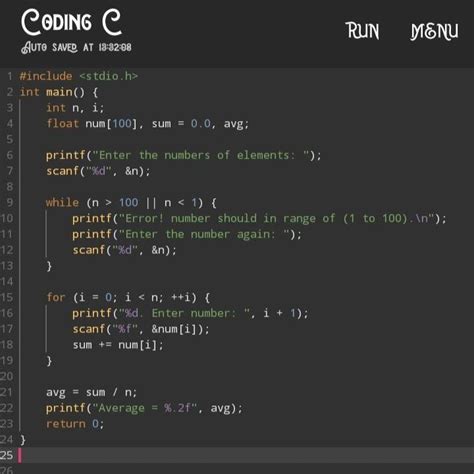 Saranya B On Linkedin Cprogramming Arrays Averagecalculation Coding