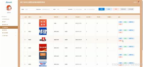 php协同过滤算法的新闻推荐系统（源码 文档 运行视频 讲解视频） csdn博客