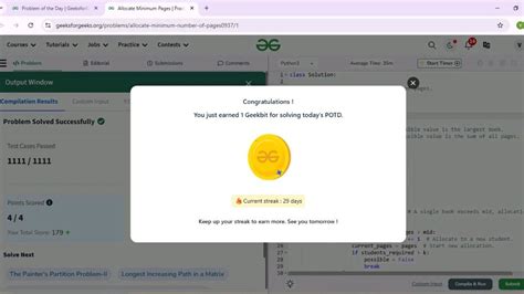 vedika kulkarni on linkedin gfg160 geekstreak2024 geeksforgeeks dsa coding