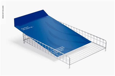 Maquete De Envelope Retangular Em Cesta De Arame Metálico Vista