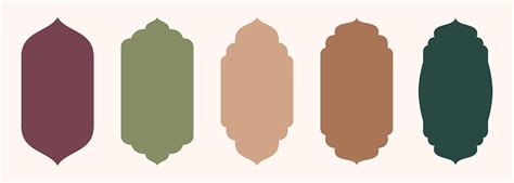 모양 이슬람 프레임 문 창 실루엣 아랍 아치 동양 스타일의 패턴 컬렉션 라마단 카림을 위한 아랍 무슬림 디자인 벡터 모스크 문 모양 절연 통하고 있는 백색 배경 0명에 대한