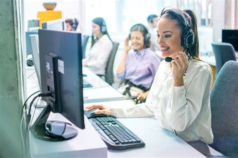 Agent Woman Communicating With Customer In Order To Resolve Issues That