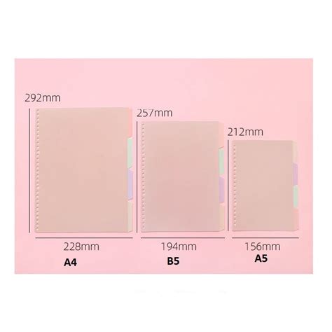 Thicken A5 B5 A4 Binder Notebook Refillable School Supplies 60 Sheet Binder Notebook For Senior