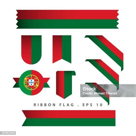 포르투갈 리본 플래그 벡터 템플릿 디자인 일러스트 레이 션 0명에 대한 스톡 벡터 아트 및 기타 이미지 0명 곡선 관광 Istock