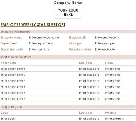 30 Professional Weekly Status Report Templates In PDF WORD
