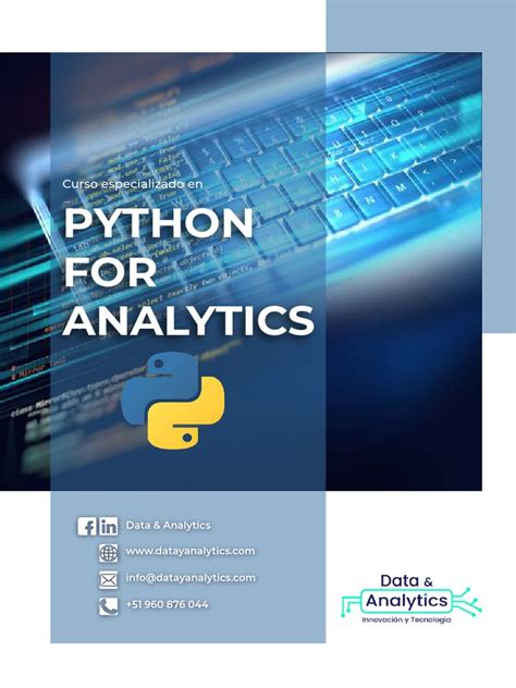 Brochure Python For Analytics Pdf Ciencia De Datos Python Lenguaje De Programación