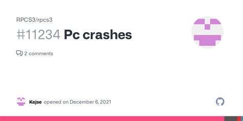 Pc Crashes · Issue 11234 · Rpcs3rpcs3 · Github