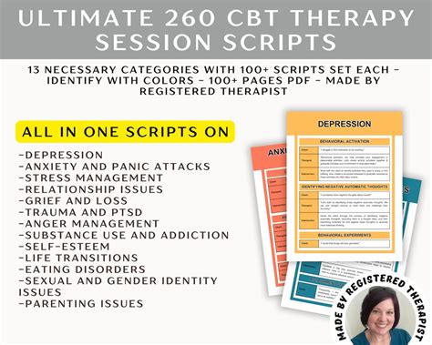 260 Cbt Therapy Session Scripts Therapist Tools Digital Download Etsy