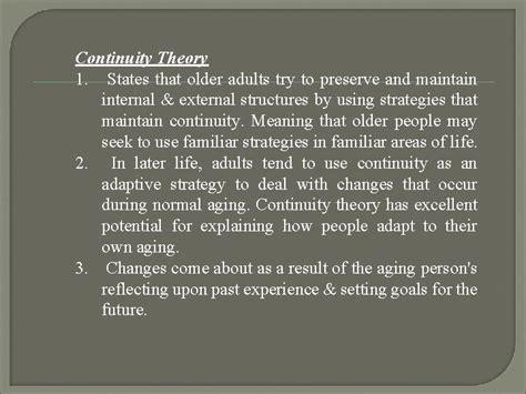 Continuity Theory Definition The Continuity Theory Of Aging