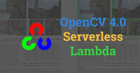 Opencv Serverless Lambda