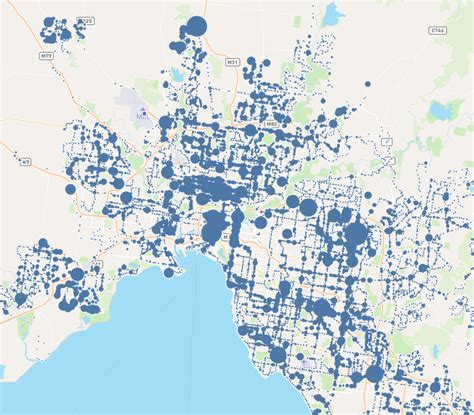 Victorian Bus Stop Patronage Maps By Philip Mallis