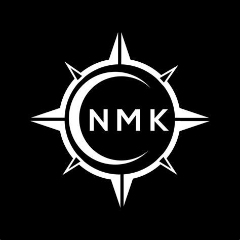 Nmk Resumen Monograma Proteger Logo Diseño En Negro Antecedentes Nmk Creativo Iniciales Letra