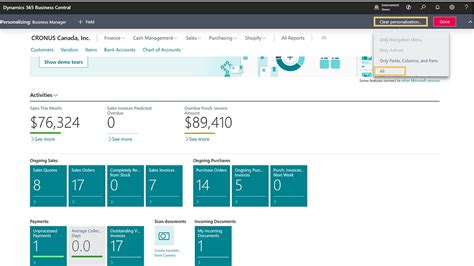 How To Personalize Your Home Screen In D365 Business Central