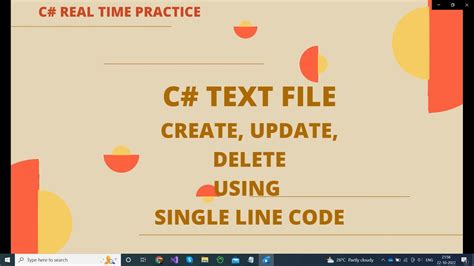 C Text File Create Updatewrite Delete In Console Application Youtube