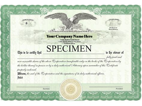 Llc Certificate Template