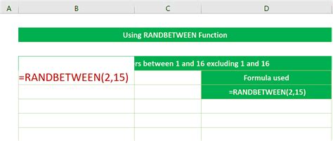 How To Generate A Random Number Between 1 To 16 In Excel Spreadcheaters